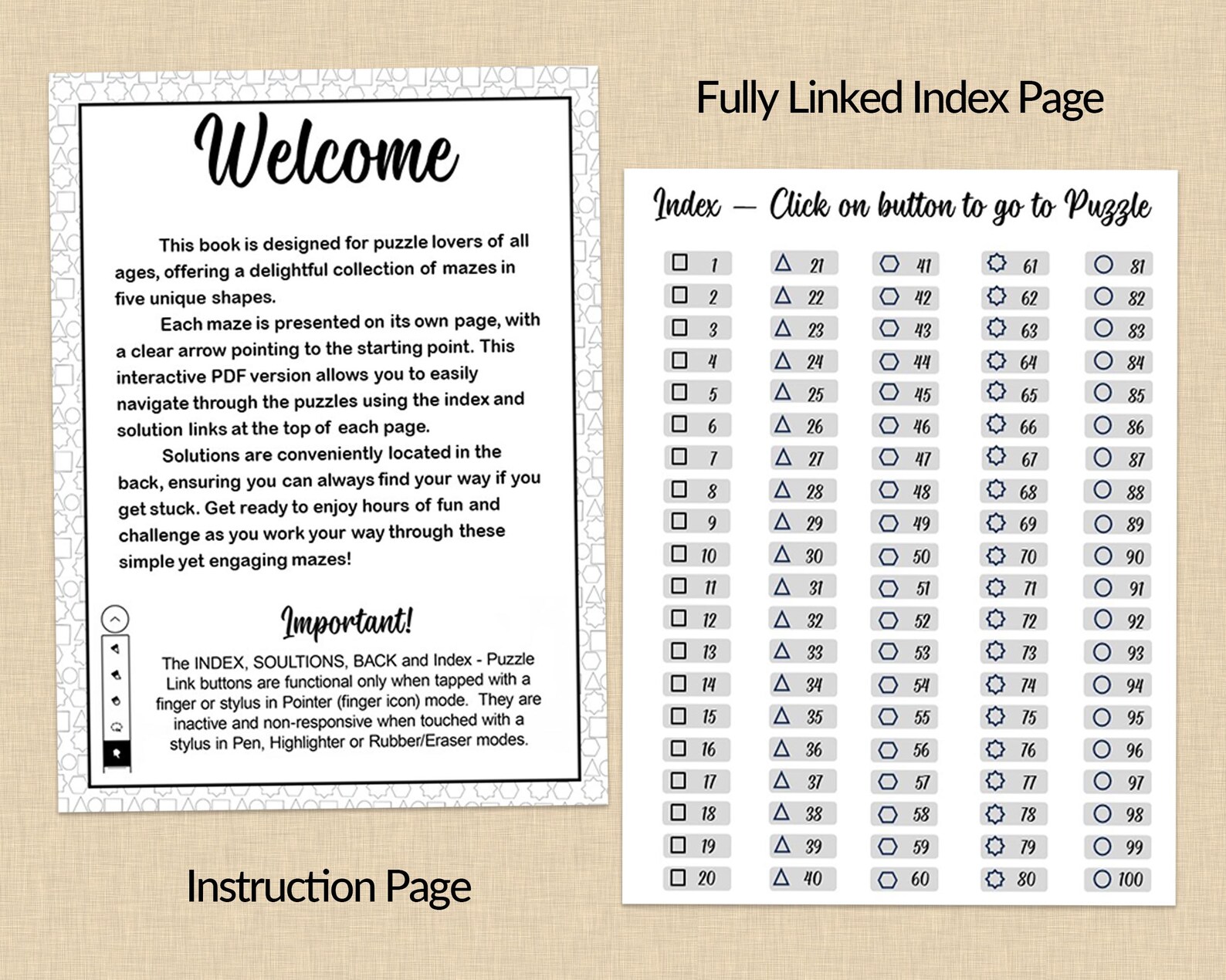 Kindle Scribe 100 Complex Mazes, 5 Types in Interactive PDF With ...