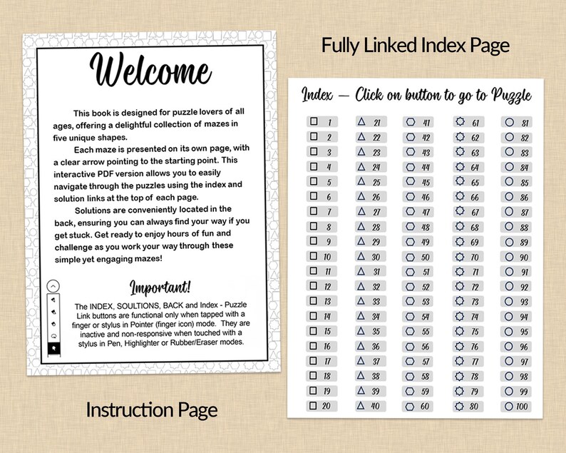 Kindle Scribe 100 Complex Mazes, 5 Types in Interactive PDF With ...