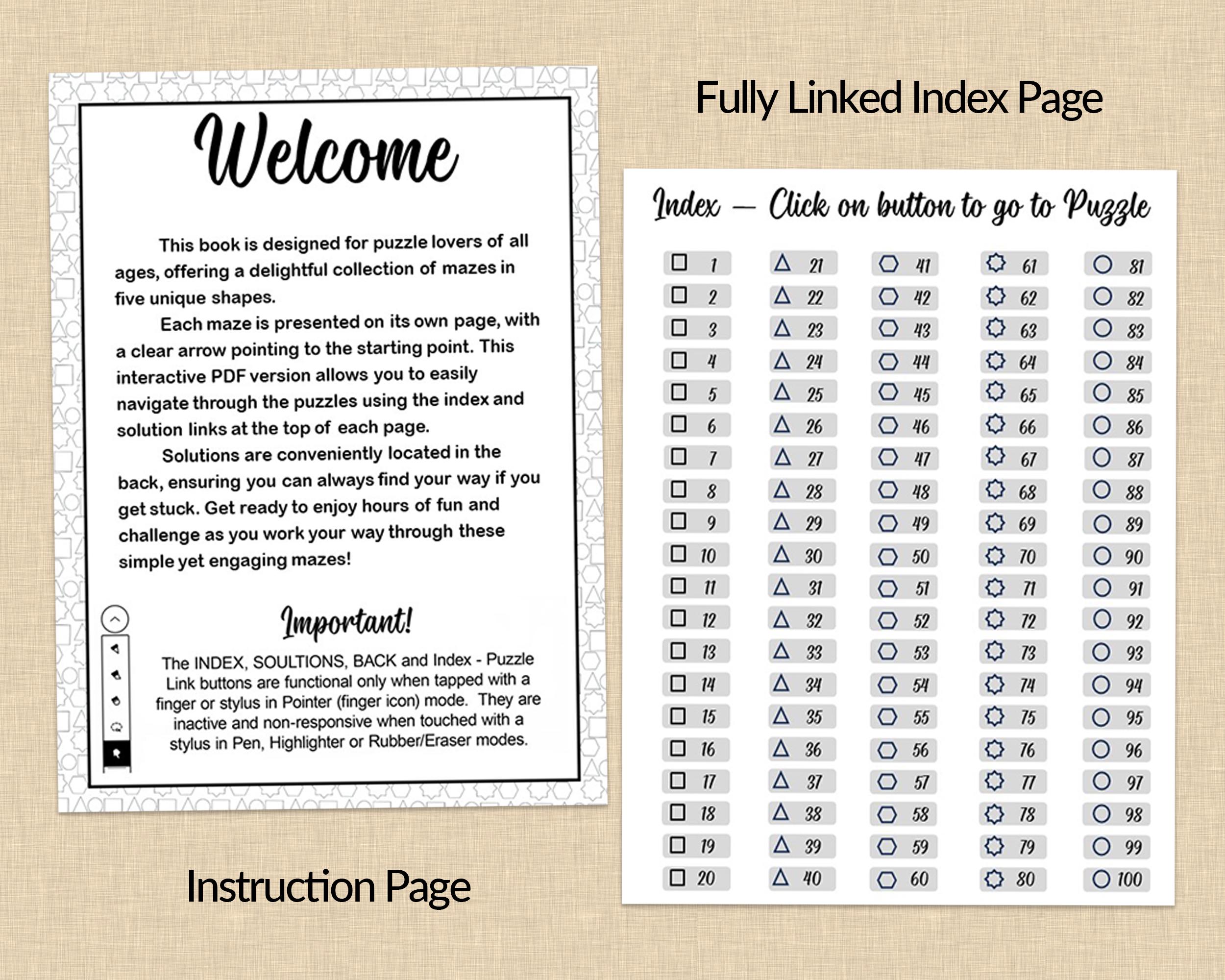 Kindle Scribe 100 Complex Mazes, 5 Types in Interactive PDF With ...