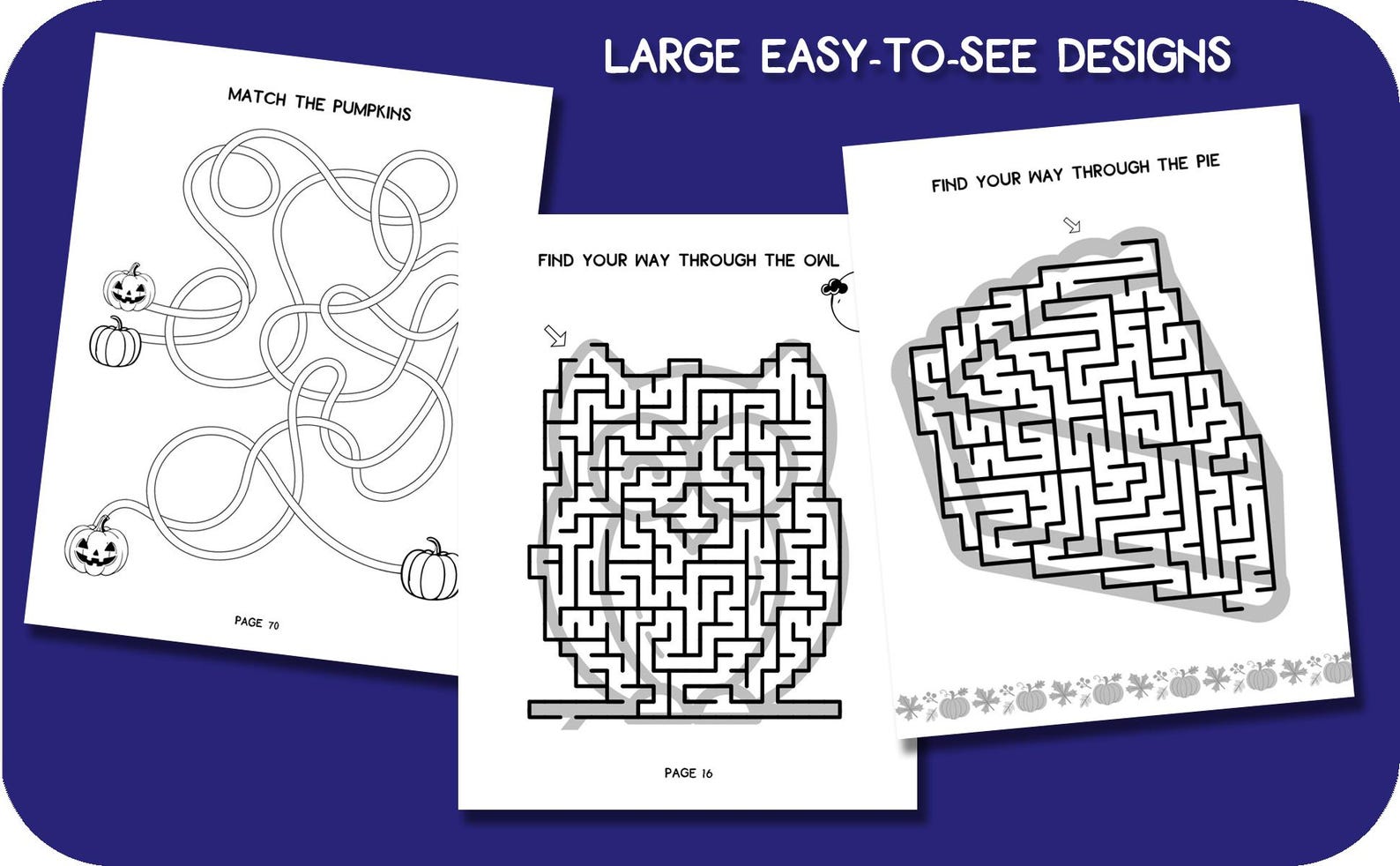 Printable Halloween Mazes for Kids 100 + Spooky and Fall Puzzles for ...