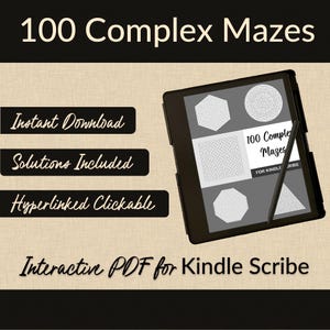 Kindle Scribe 100 Complex Mazes, 5 Types in Interactive PDF With ...