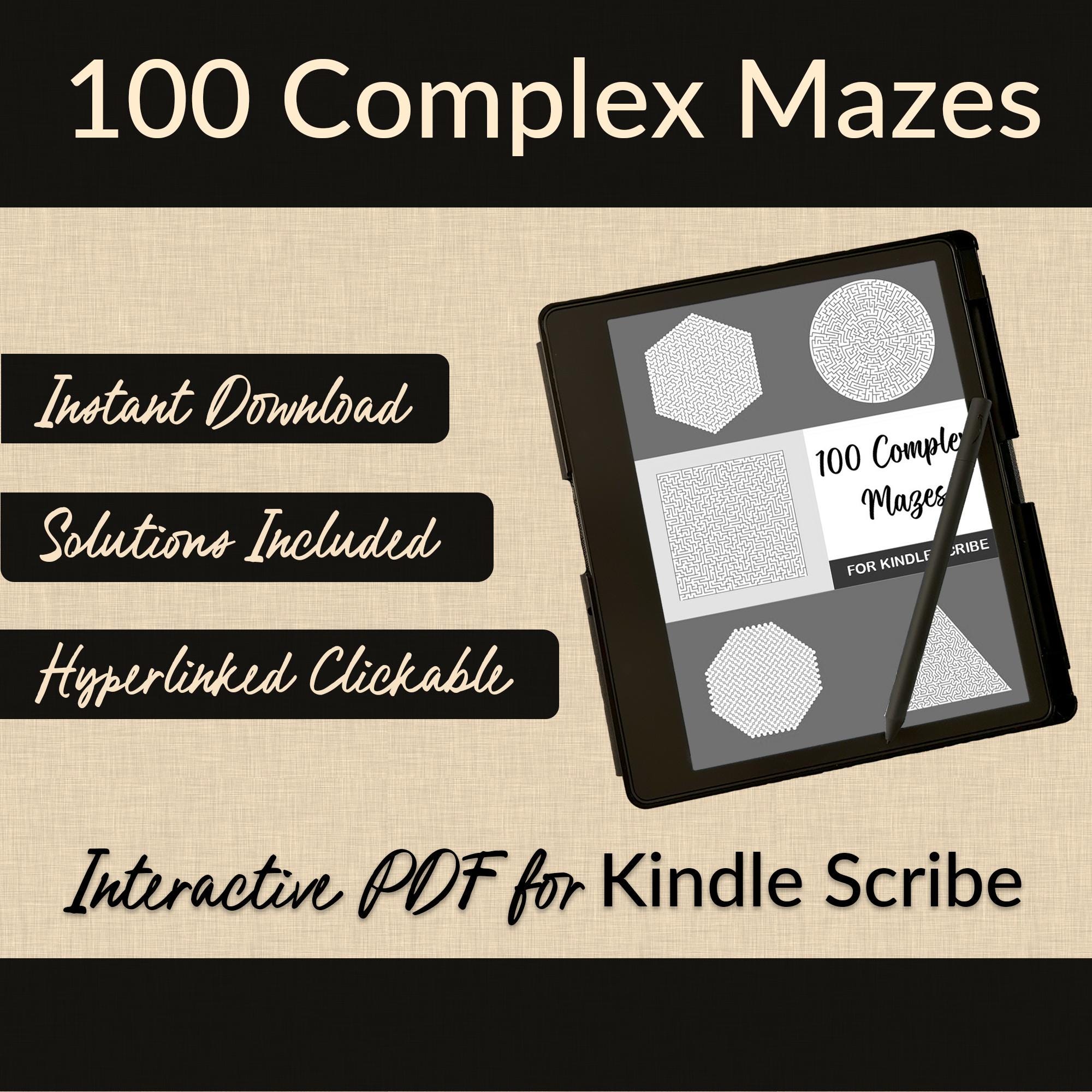 Kindle Scribe 100 Complex Mazes, 5 Types in Interactive PDF With ...