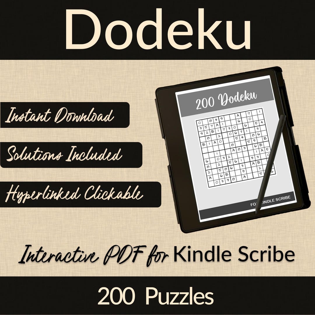 Kindle Scribe 200 Dodeku Interactive PDF With Solutions Hyperlinked for ...