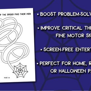 Printable Halloween Mazes for Kids 100 + Spooky and Fall Puzzles for ...