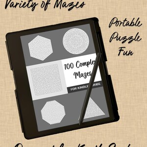 Kindle Scribe 100 Complex Mazes, 5 Types in Interactive PDF With ...