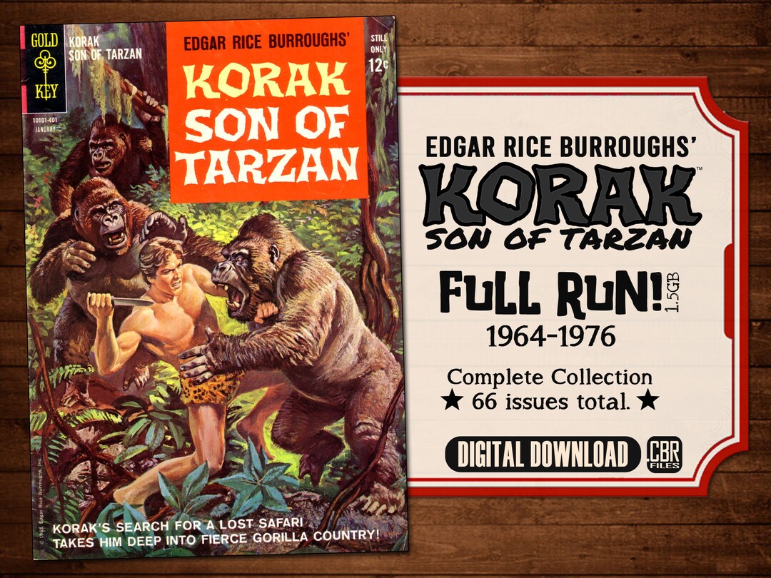 Korak Son of Tarzan Comic Pack Full Run by Gold Key and DC 66 Issues ...
