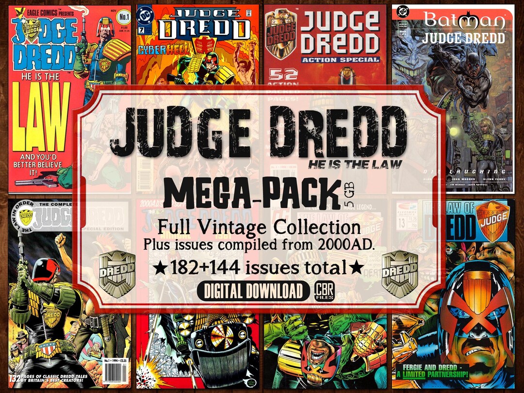 Judge Dredd Digital Comic Mega Pack Full Vintage Collection 326 Issues ...