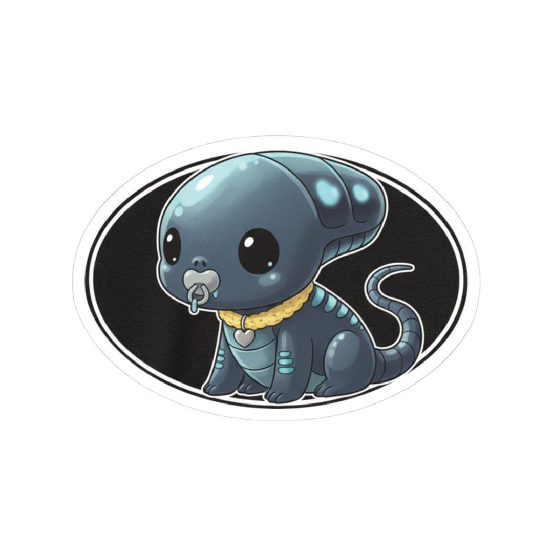 Baby Alien Xenomorph Sticker, Cute Sci-fi Decals for Laptops, Water ...