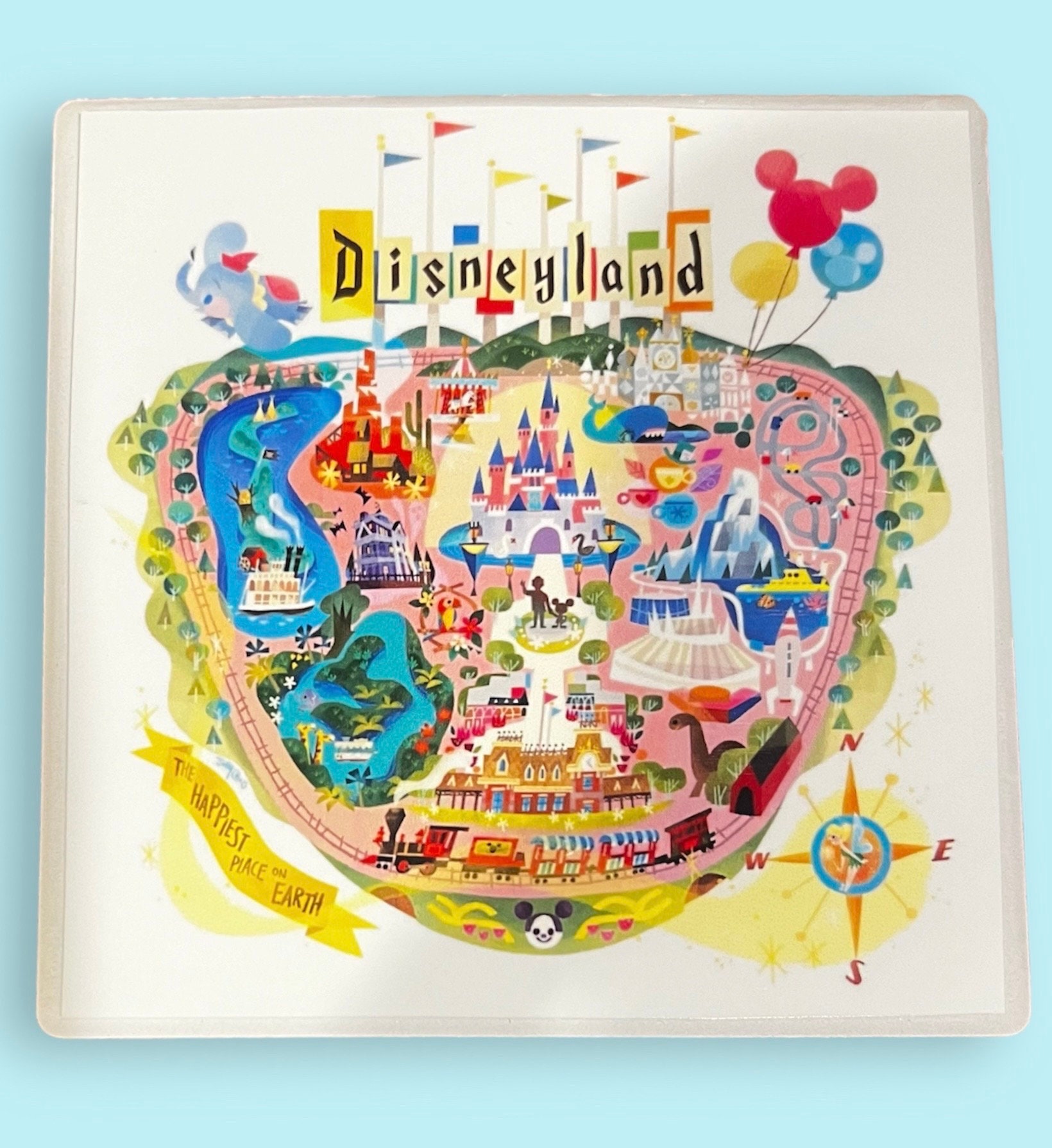 Disneyland Map Art Coster/tile Photo Frame, Photo Display, Photo Frame ...