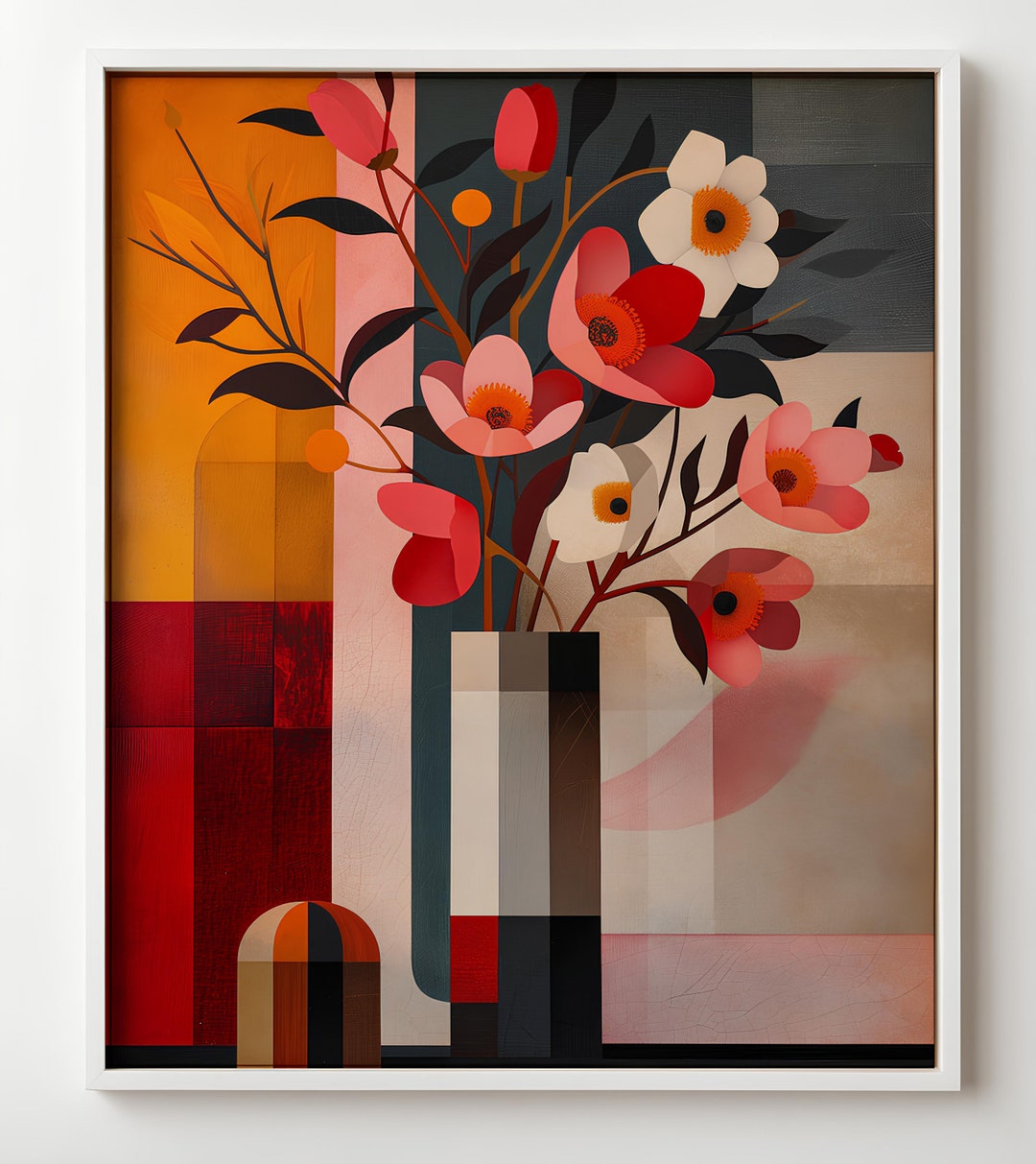 Cubist Painting Tulips V3 Printable Wall Painting DIGITAL DOWNLOAD - Etsy