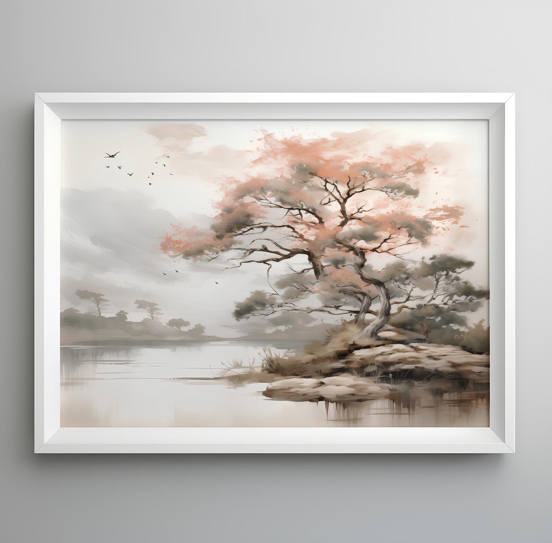 Vintage Landscape Japanese Calm V2 Printable Wall Art DIGITAL DOWNLOAD ...
