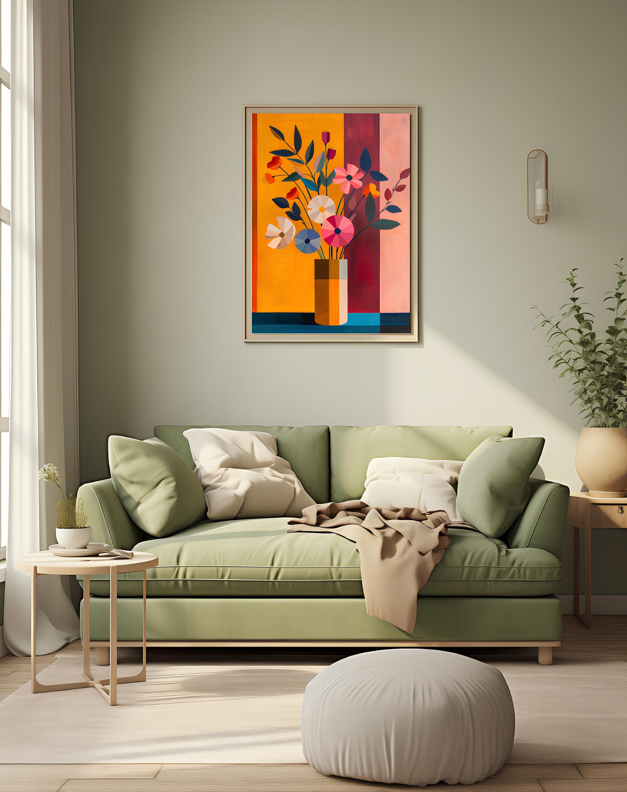 Cubist Painting Tulips V2 Printable Wall Painting DIGITAL DOWNLOAD - Etsy