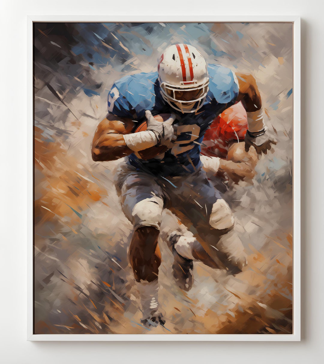 Impressionist Painting American Football Player V2 Printable Wall ...