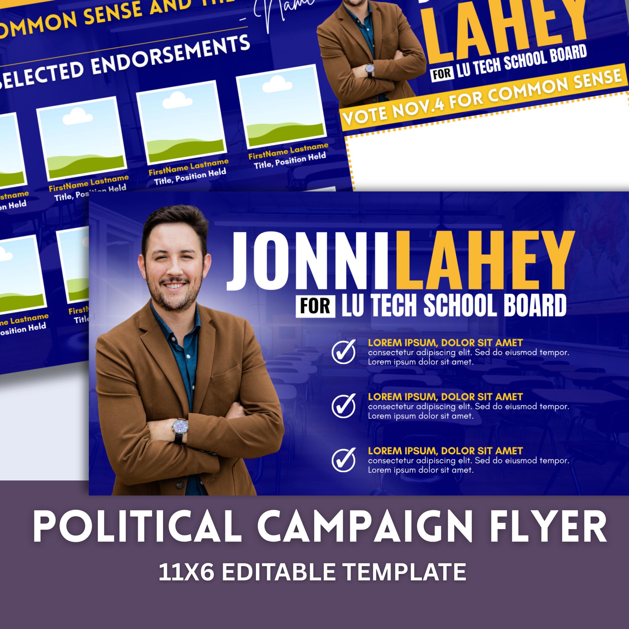 Political Campaign Postcard Template, 11x6 EDDM (canva Download) - Etsy