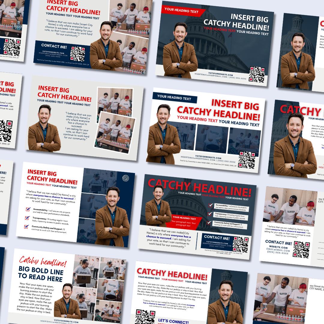 Political Campaign Postcard Template, Editable Mailers (canva Digital ...
