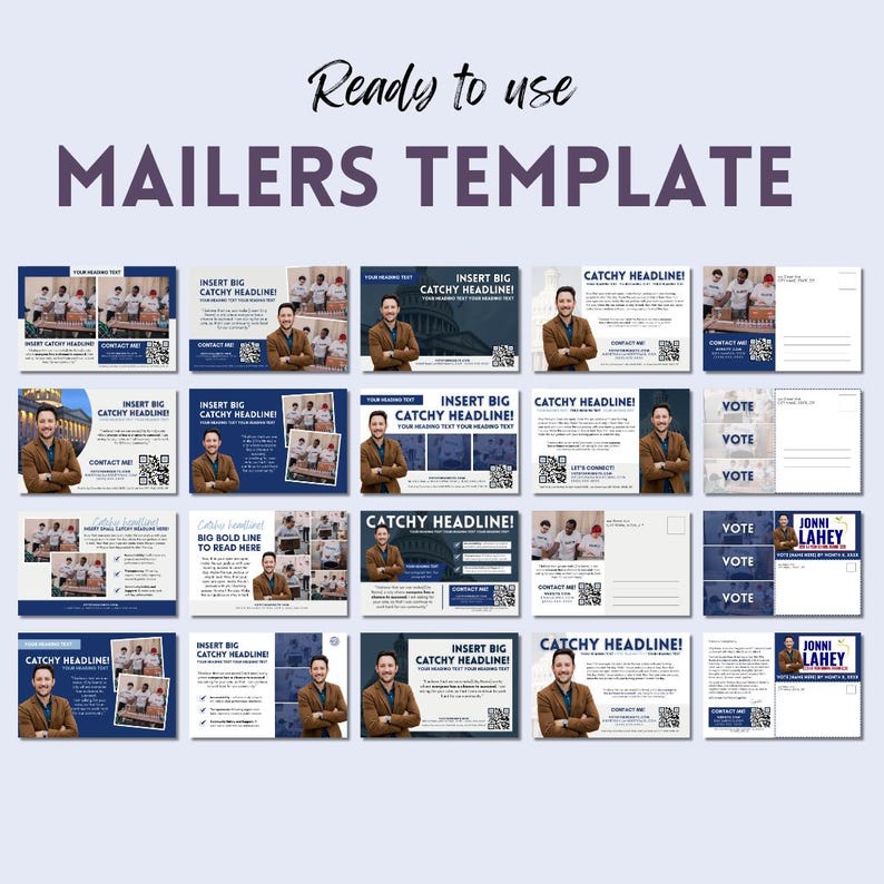 Editable Political Postcard Template: 9x6 Mailer (canva, Digital ...