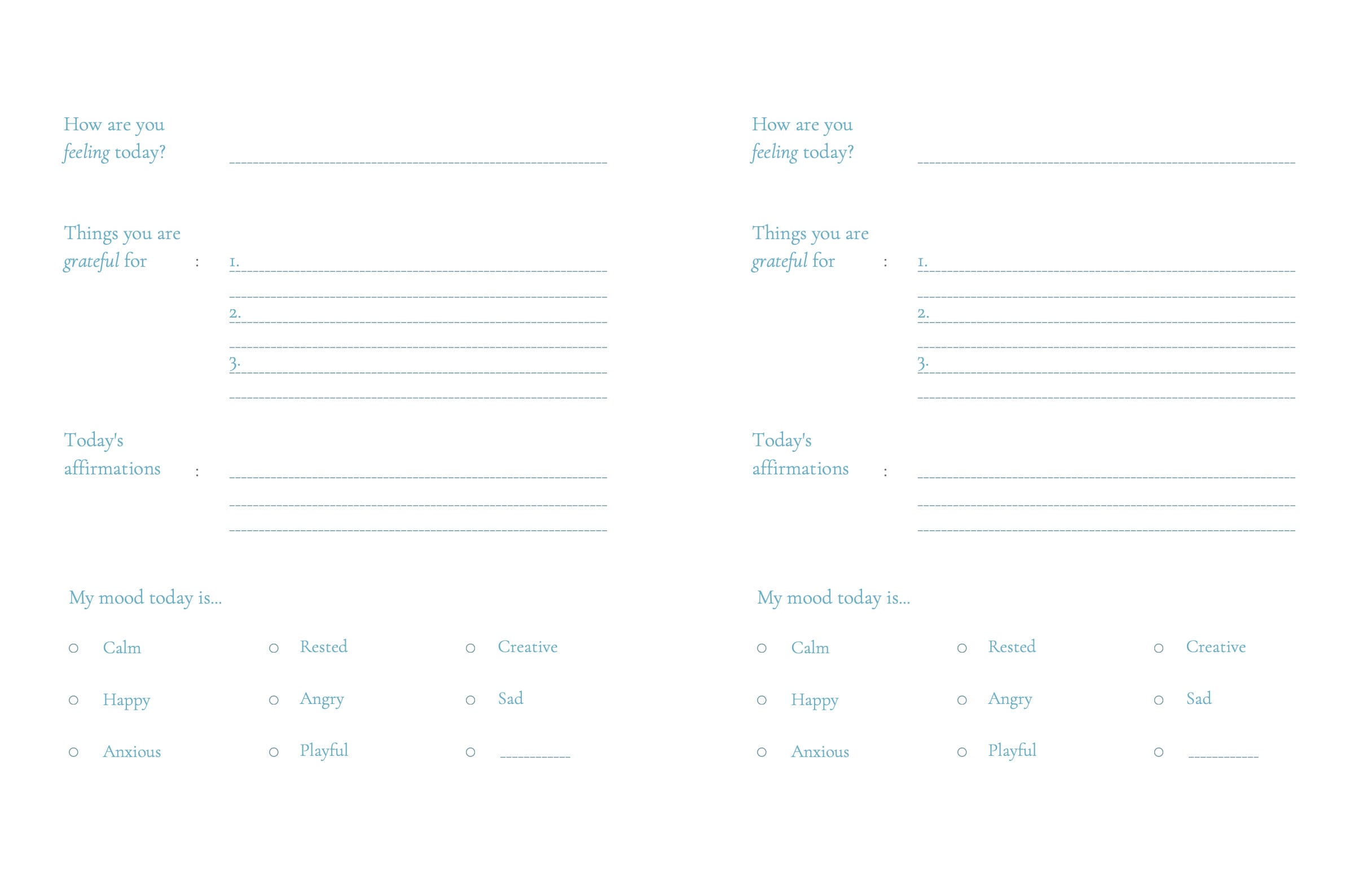 Daily Digital Journal, Self Care and Notes Section, Downloadable PDF - Etsy