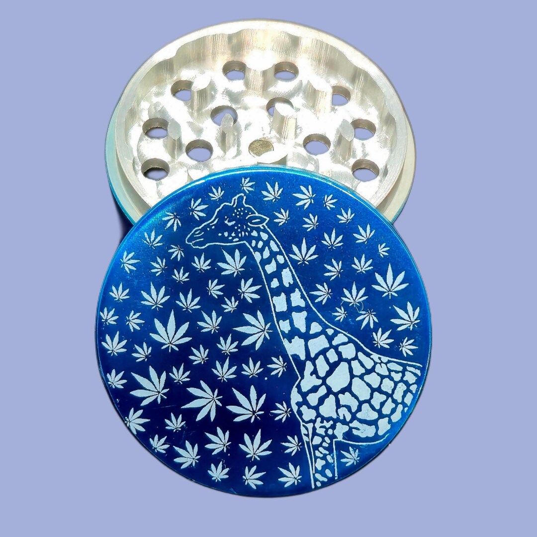 Etched Giraffe Herb Grinder: 63mm Zinc Alloy Tobacco Grinder - Etsy