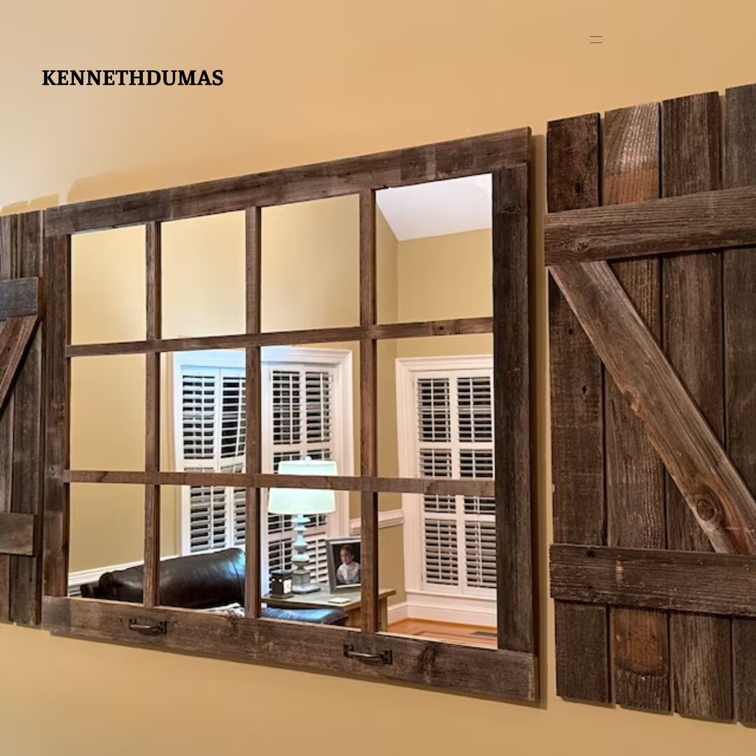 Rustic Window Mirror, Large Window Mirror, Window Pane Mirror, Wall ...