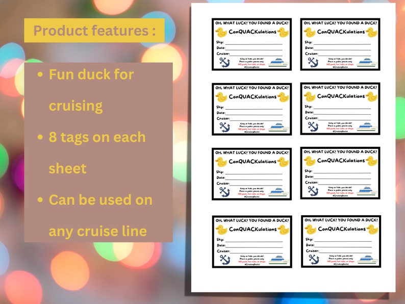 Cruise Duck Tags - Etsy
