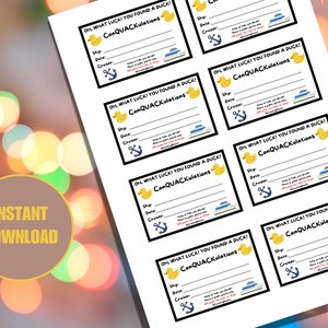 Cruise Duck Tags - Etsy