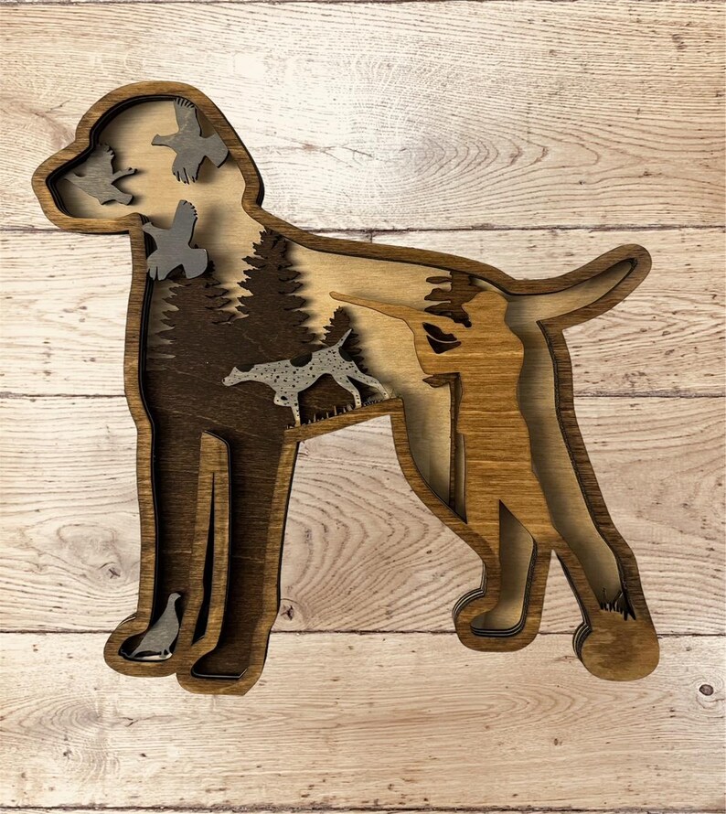 German Shorthair Hunting Grouse SVG Digital File Laser Cut Wood Art ...