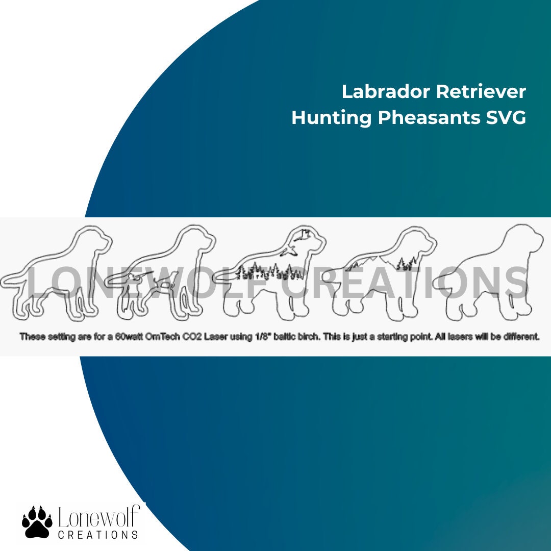 Labrador Retriever Hunting Pheasant SVG Digital File Laser Cut Wood Art ...