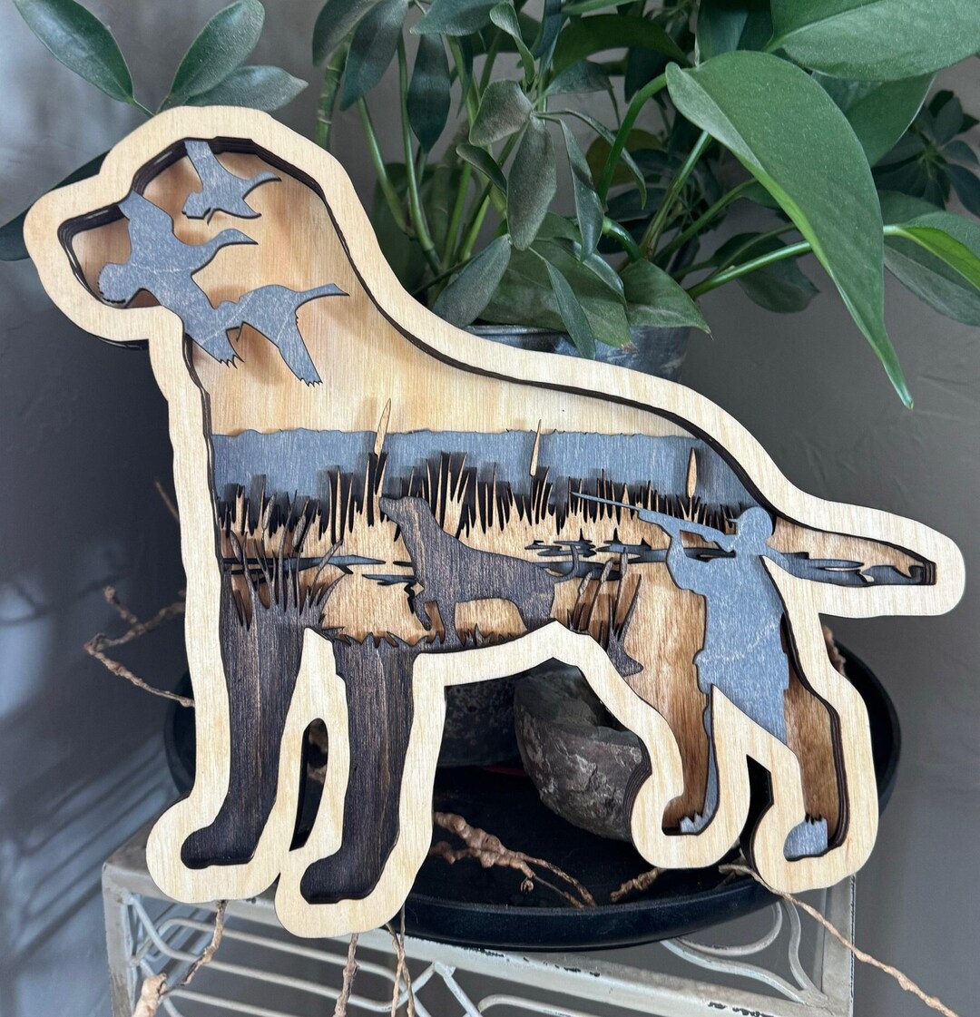 Mans Best Friend Labrador Retriever Layered Laser Art, Wood Art - Etsy
