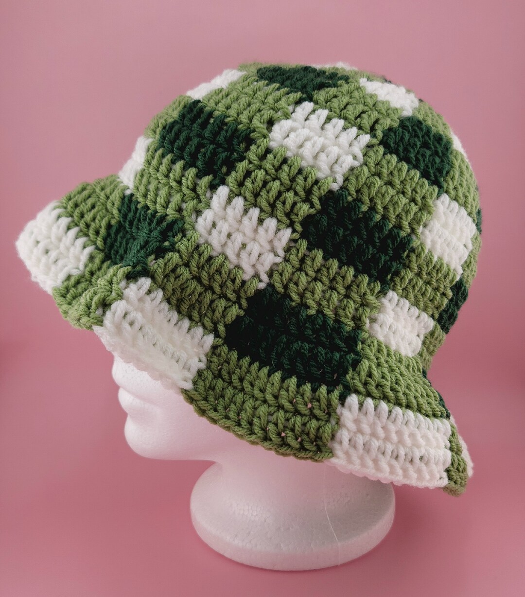 Crochet Plaid and Checkered Hats (choose 1) - Etsy
