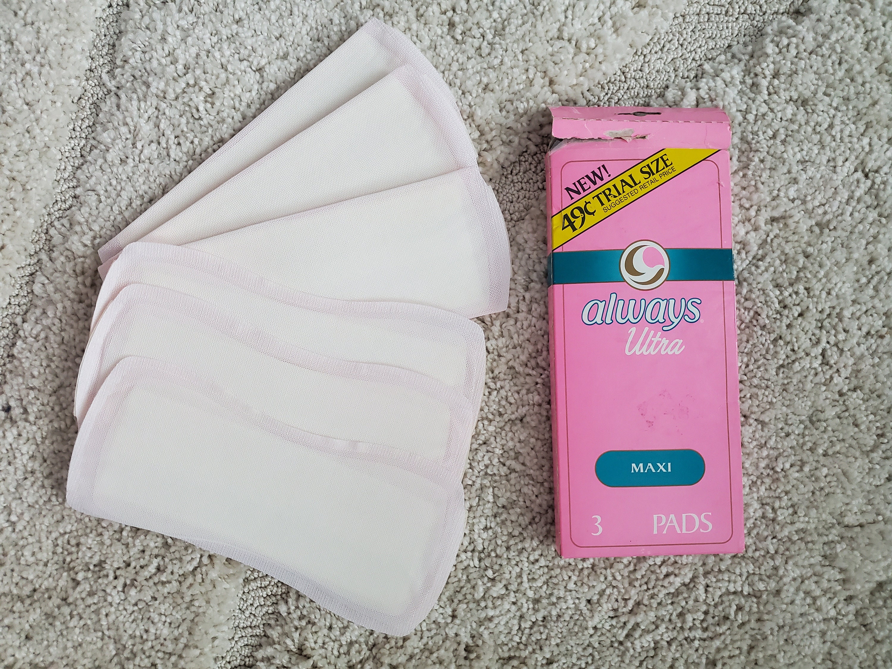 Always 1980s Vintage Maxi Pad Box Trial Size - Etsy