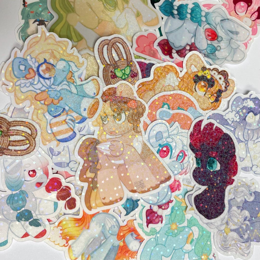 MYSTERY MLP Sticker Pack! Holographic Cute Ponies My Little Pony Vinyl ...