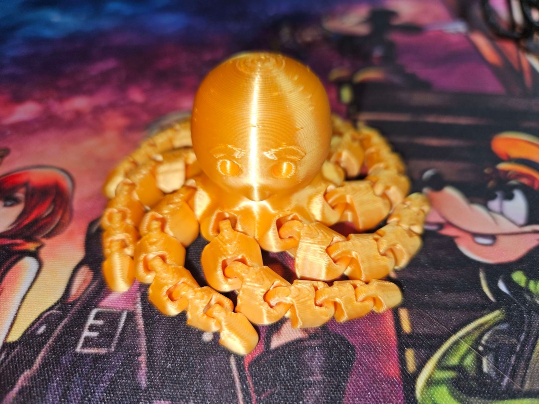 3D Printed Octopus Fidget Toy Articulated Desk Toy - Etsy