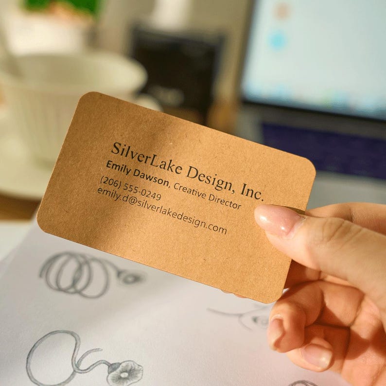 Custom Business Card Stamp – Personalized Company Logo Stamp for ...