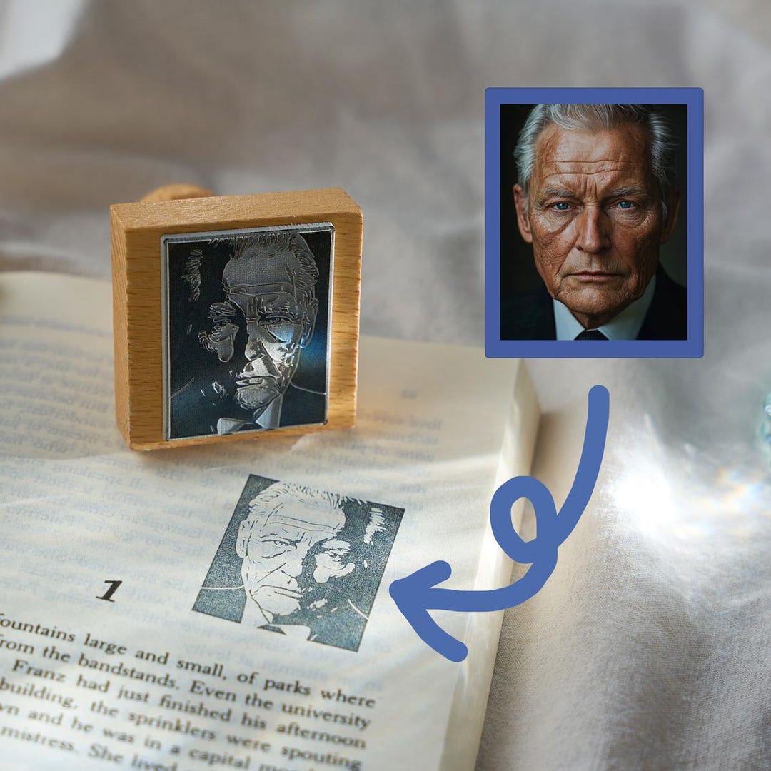 CUSTOM PORTRAIT STAMP - Personalized Hand-drawn Face Stamp From Photo ...