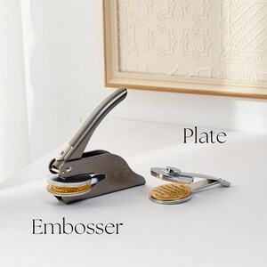 PERSONALIZED BOOK EMBOSSER – 18 Ex Libris Styles, 40mm, Removable Plate ...