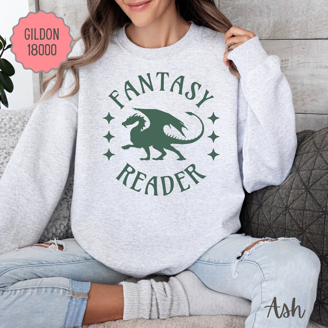 Book Lover Crewneck Sweatshirt Dragonrider and Fantasy Reader Booktoker ...