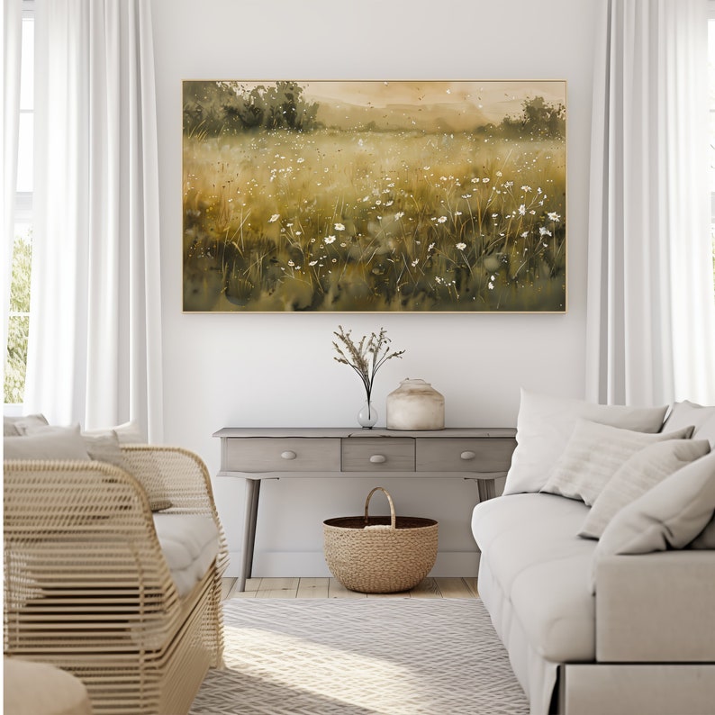 Samsung Frame TV Art, Wildflower Frame TV, Spring Wall Art, Wildflower ...