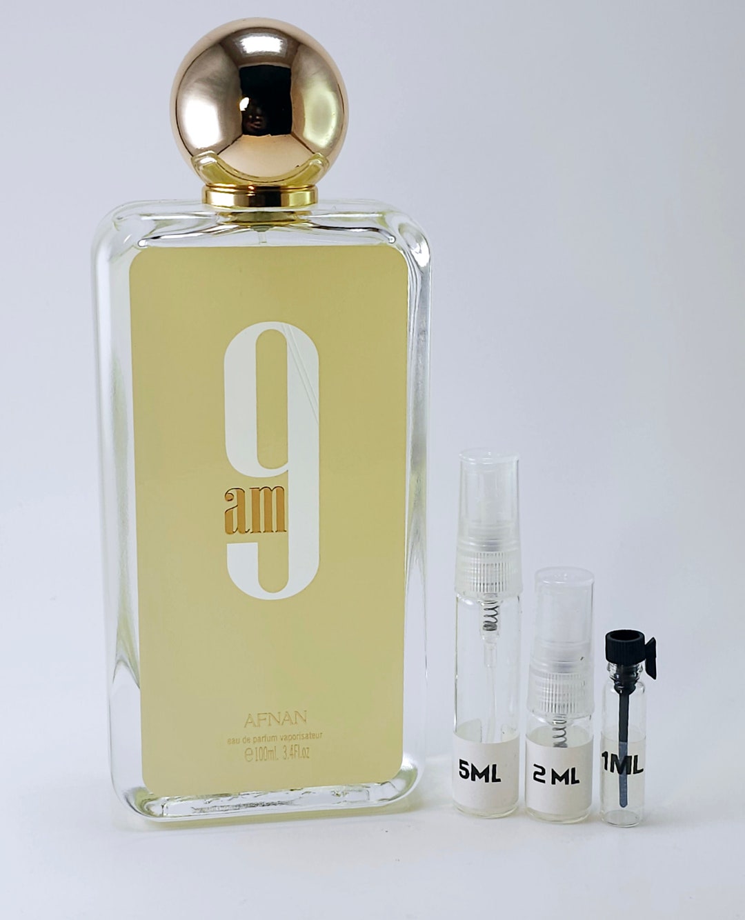 Afnan 9am Fragrance Samples Available in 1ml, 2ml, and 5ml Travel Spray ...
