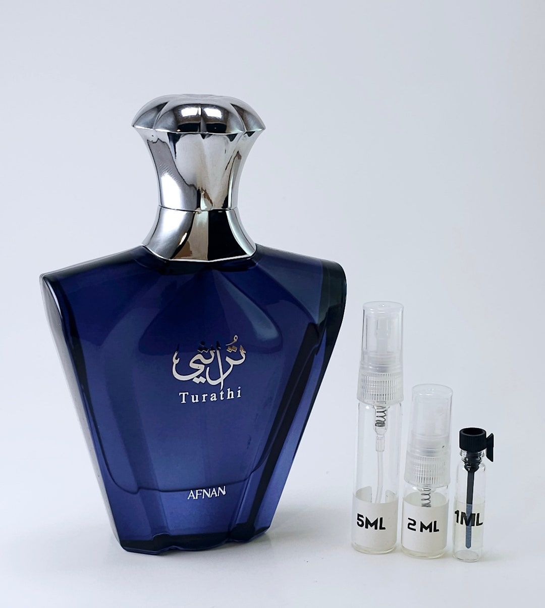 Afnan Turathi Blue Fragrance Samples in 1ml, 2ml, 5ml Travel Spray ...