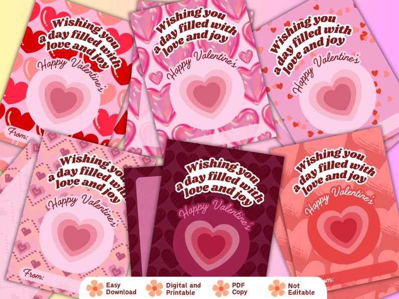 Printable Valentine’s Day Cards Cute Pink Valentine Cards for Her ...