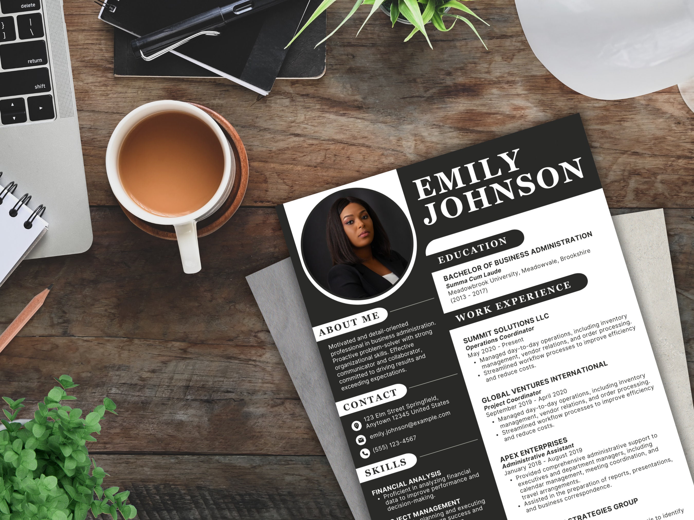 Professional Resume Template for Job Seekers, Simple and Modern Resume Template for Fresh ...