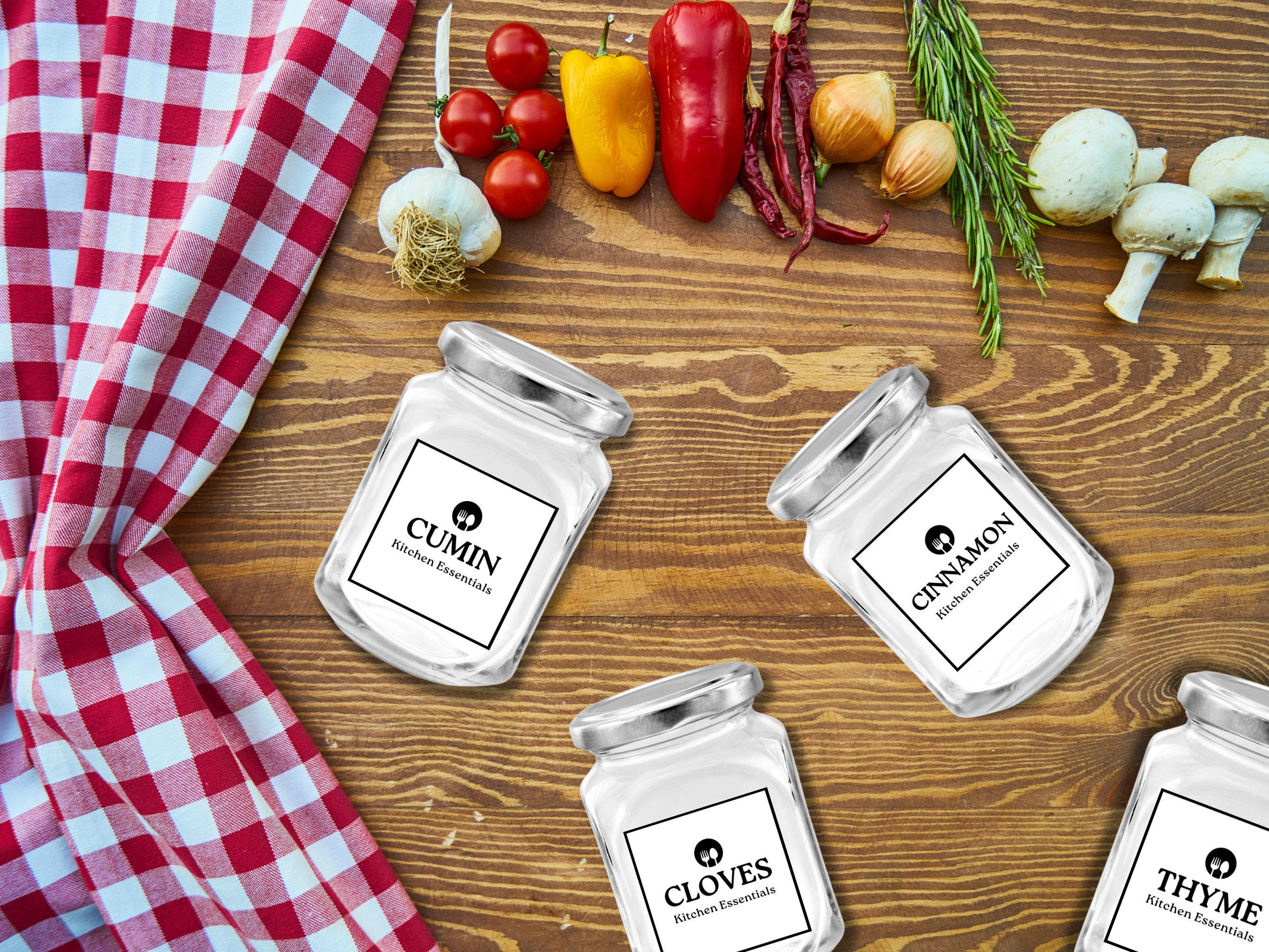 Editable Kitchen Label Canva Template Kitchen Condiments Organization ...