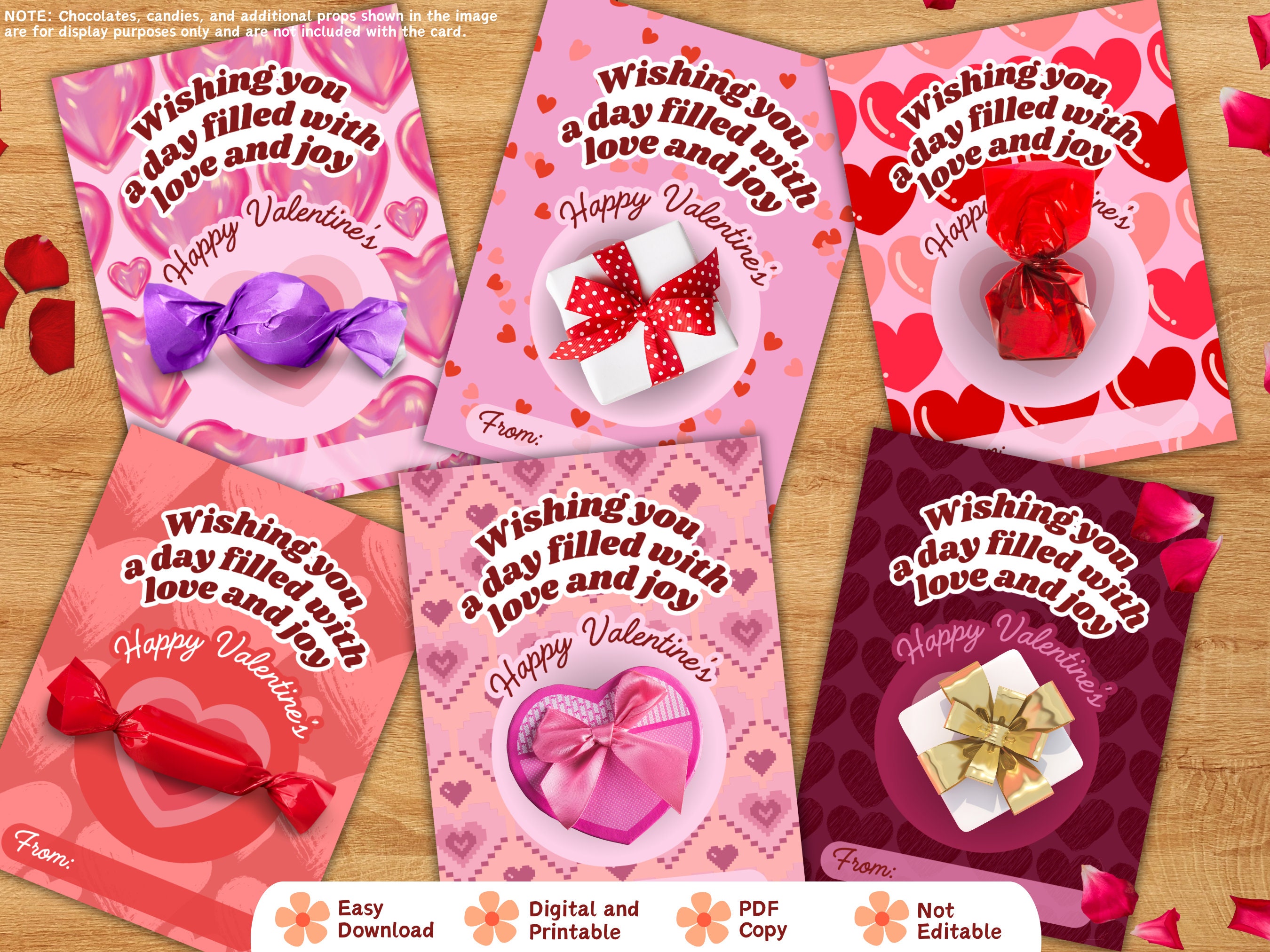 Printable Valentine’s Day Cards Cute Pink Valentine Cards for Her ...