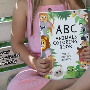 Cute Animals Coloring Book Printable, ABC Alphabet Pages Preschool Busy ...