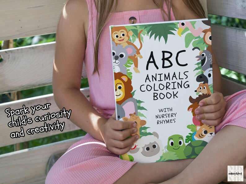 Cute Animals Coloring Book Printable, ABC Alphabet Pages Preschool Busy ...