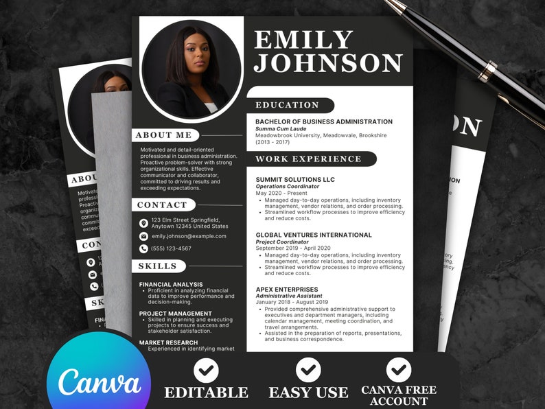 Professional Resume Template for Job Seekers, Simple and Modern Resume ...