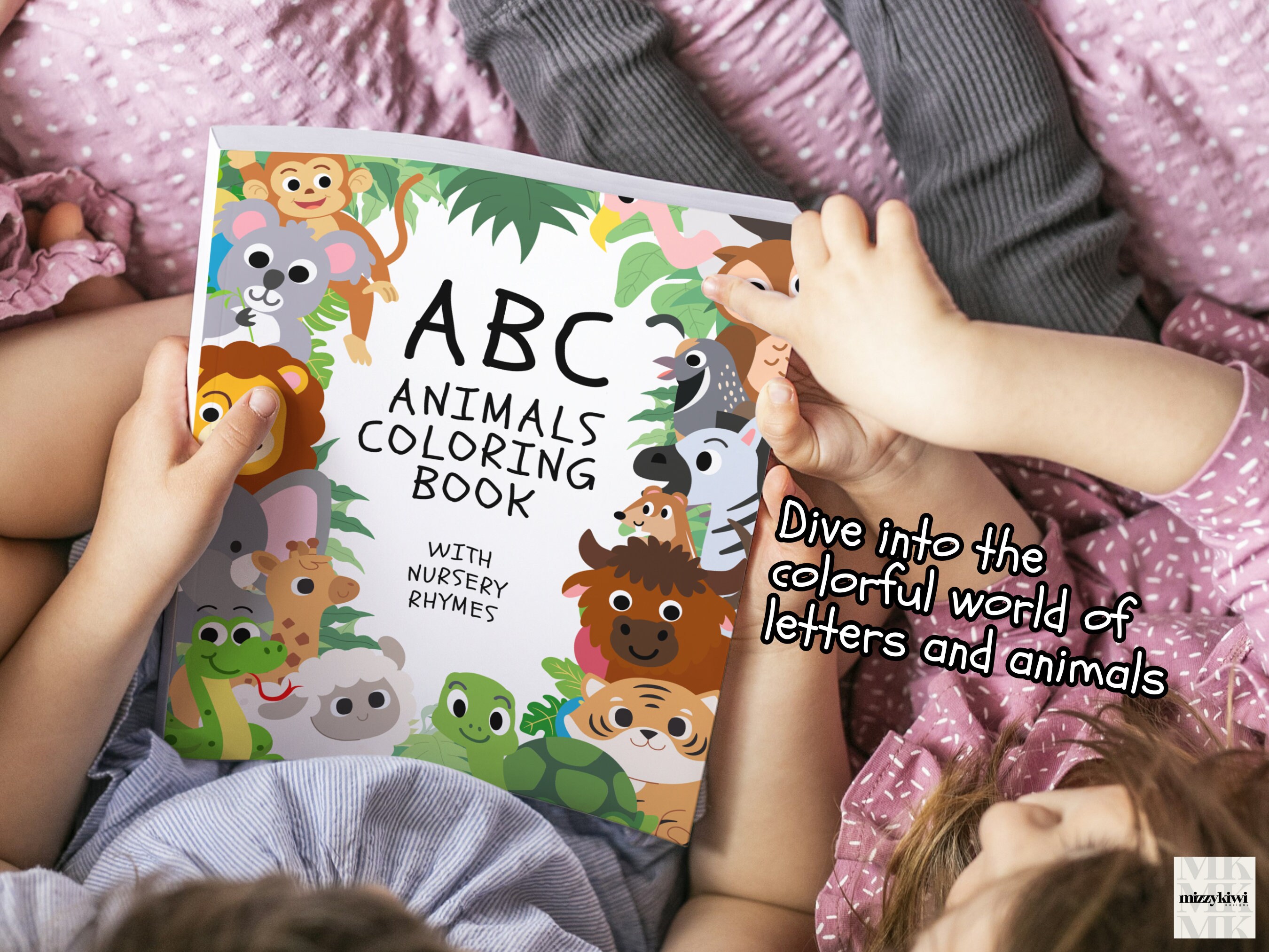 Cute Animals Coloring Book Printable, ABC Alphabet Pages Preschool Busy ...