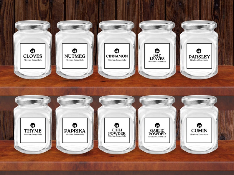 Editable Kitchen Label Canva Template Kitchen Condiments Organization ...