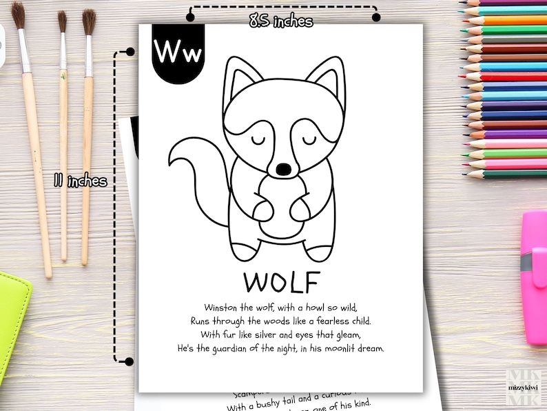 Cute Animals Coloring Book Printable, ABC Alphabet Pages Preschool Busy ...