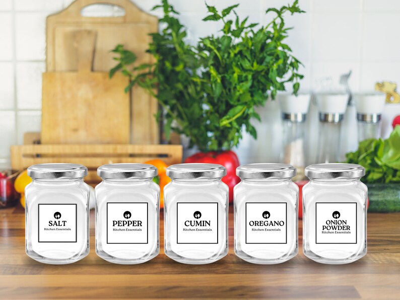 Editable Kitchen Label Canva Template Kitchen Condiments Organization ...